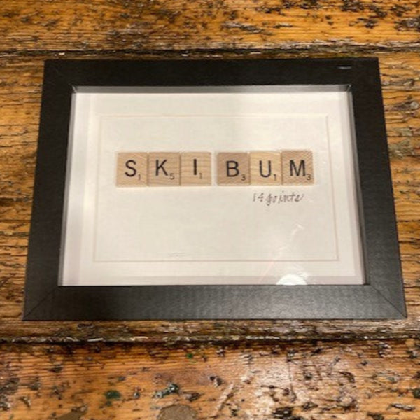 Scrabble Tile Frame for Wall or Shelf - Found